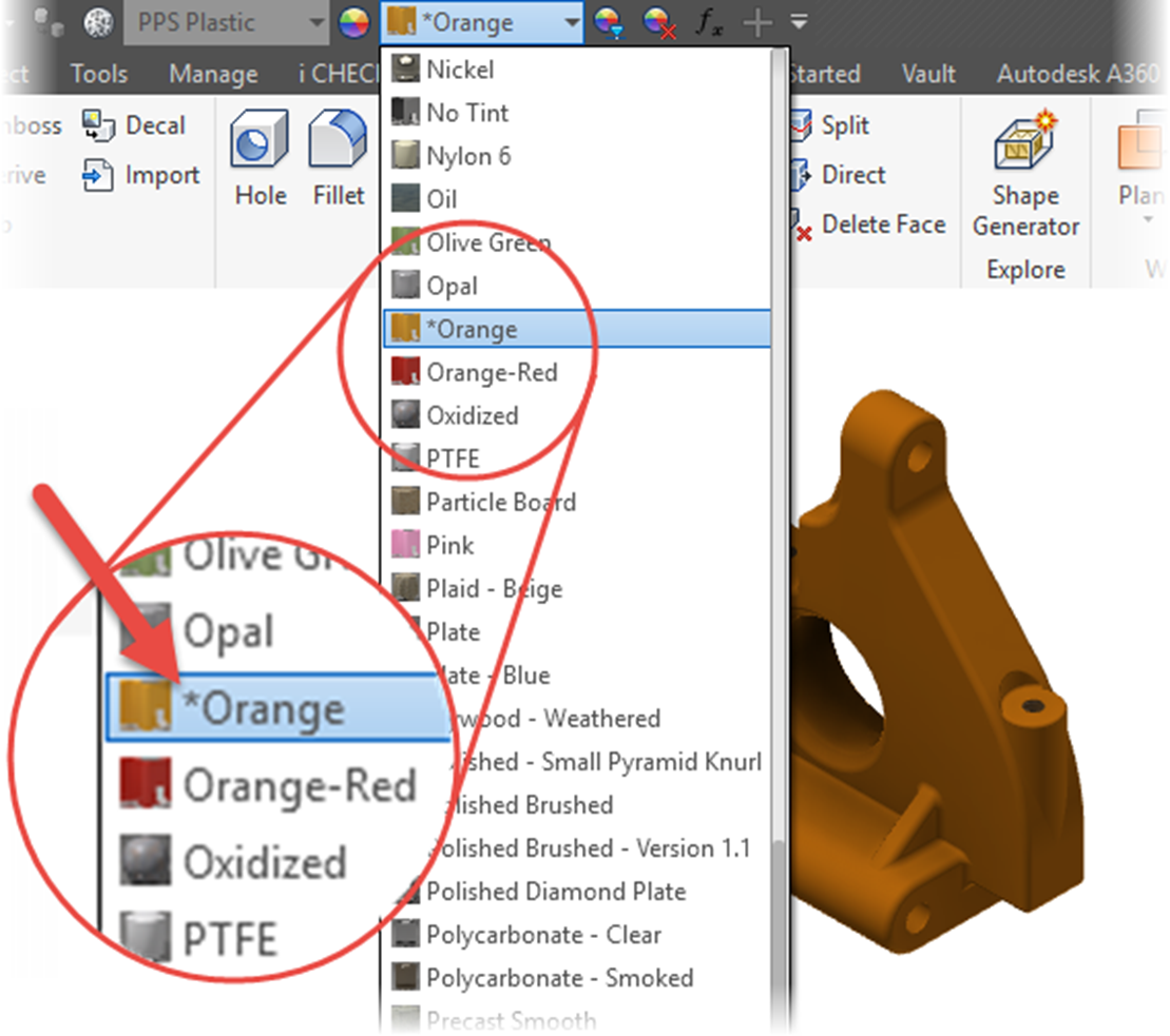 How to Adjust Lighting & Override Appearance Indicator in Autodesk Inventor