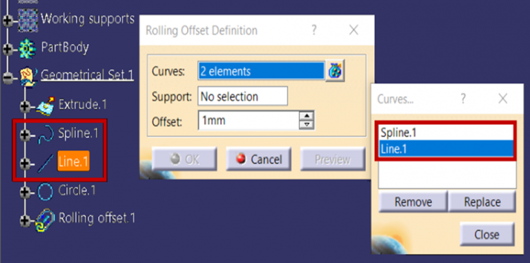 Creating Rolling Offset for Open Profile in | CATIA V5 6R 2023 | i GET ...