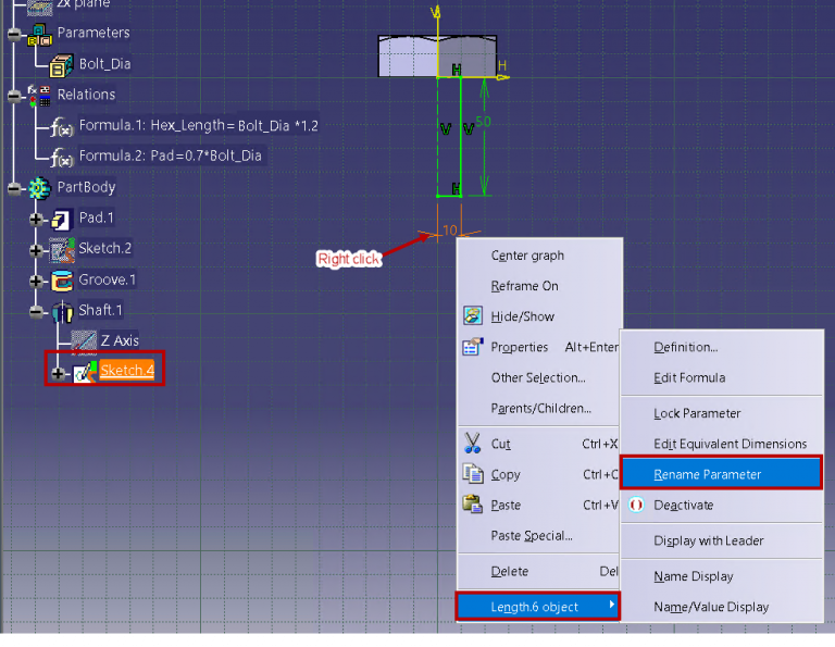 Creating Formulas to form Parametric model | CATIA V5 | i GET IT by ...