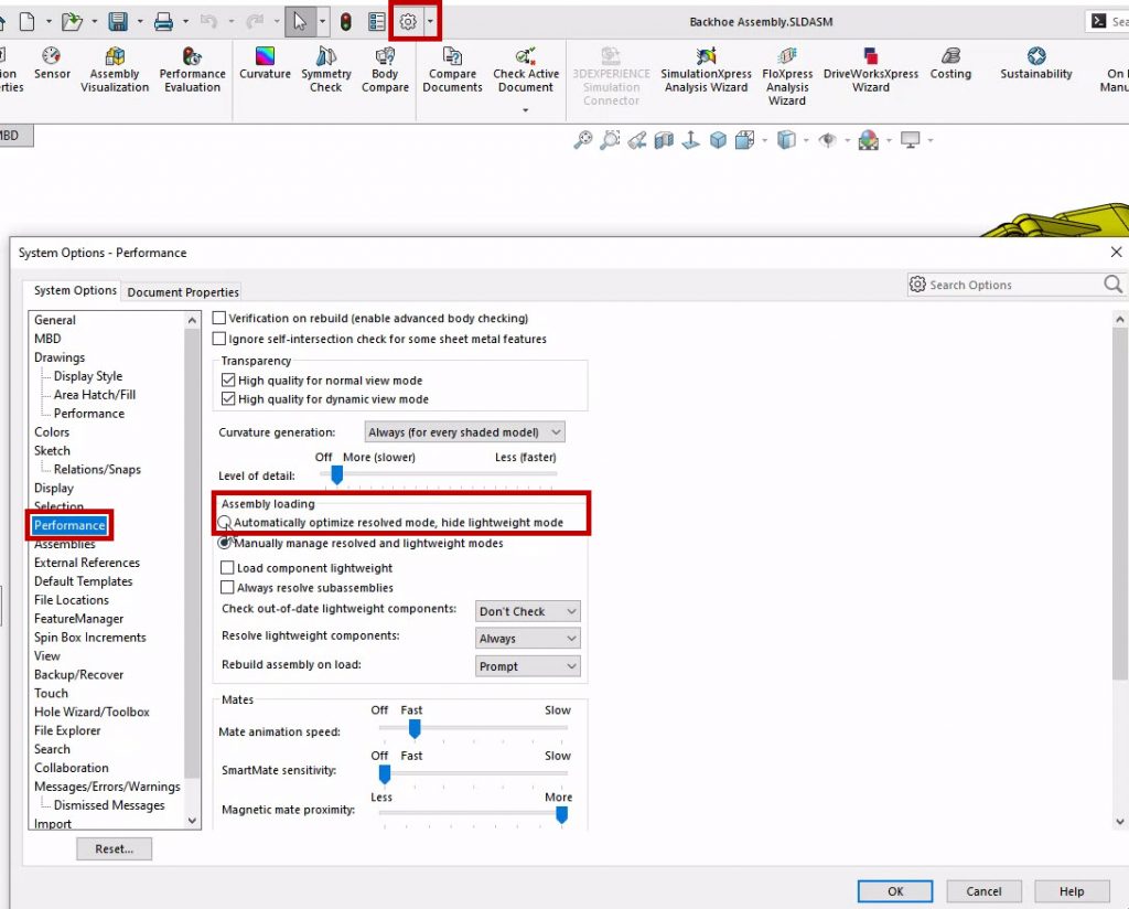 Automatically Optimize Resolved Mode | SOLIDWORKS | i GET IT by Tata ...